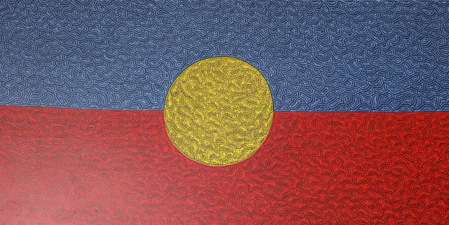 Aboriginal Flag - Stephen Berger - Central Arrente – Burraja Gallery